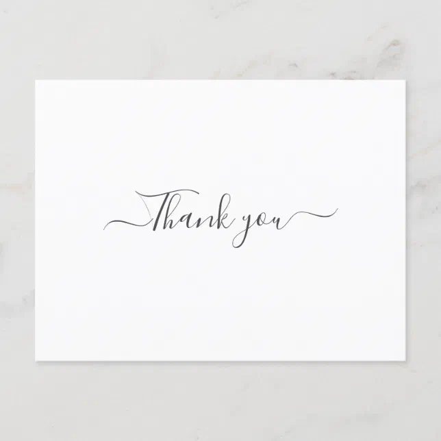 Simple and Minimal Thank You Card | Zazzle