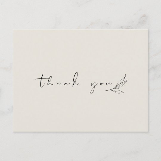 Simple and Minimal Thank You Card | Zazzle.com