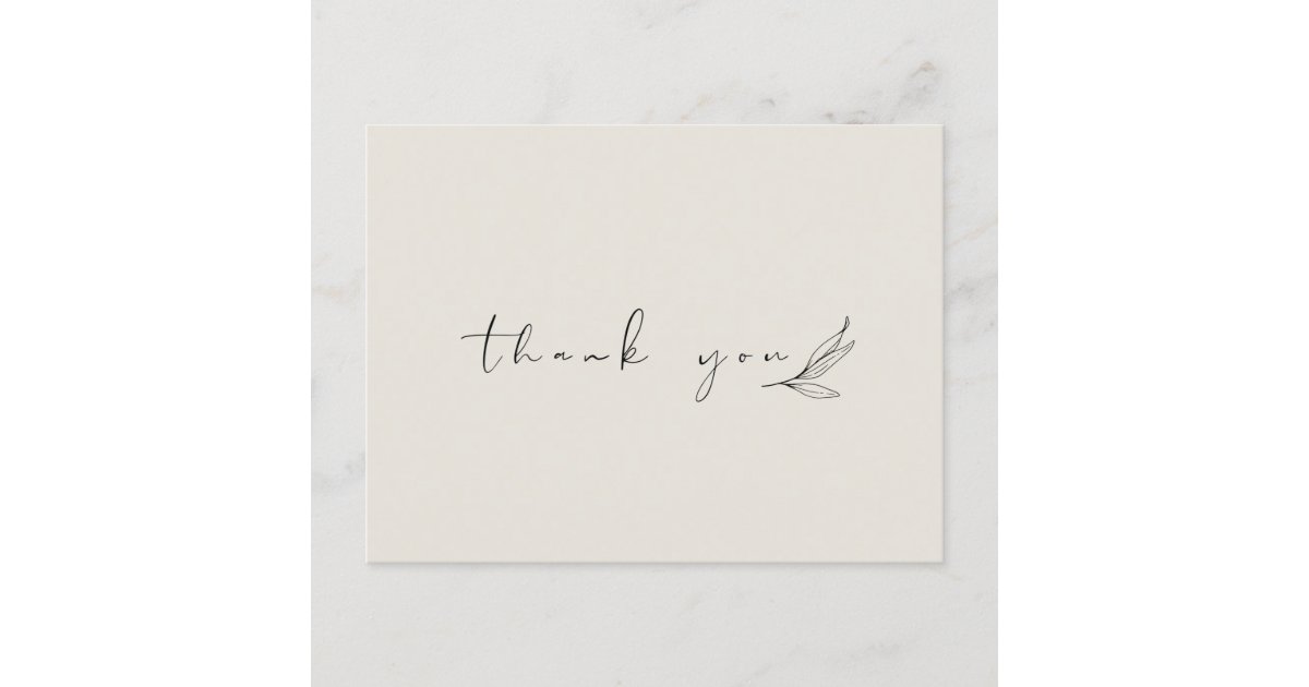Simple and Minimal Thank You Card | Zazzle