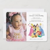 Simple and Modern Disney Princess Birthday - Photo Invitation | Zazzle