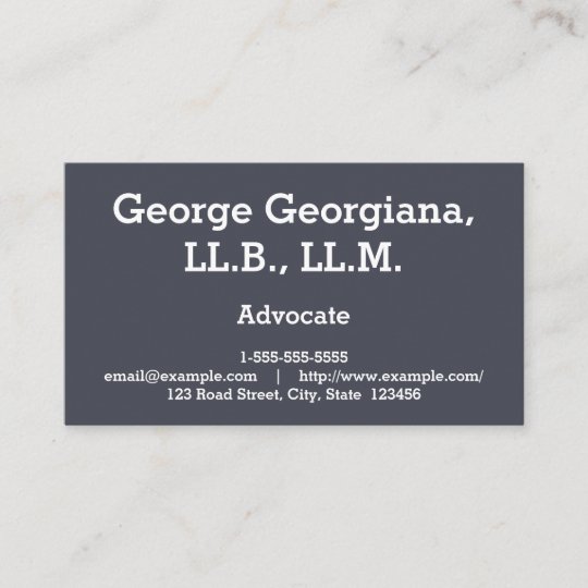 Simple and Professional Advocate Business Card | Zazzle.com