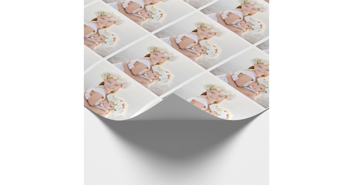Simple and Trendy Photo Wrapping Paper | Zazzle