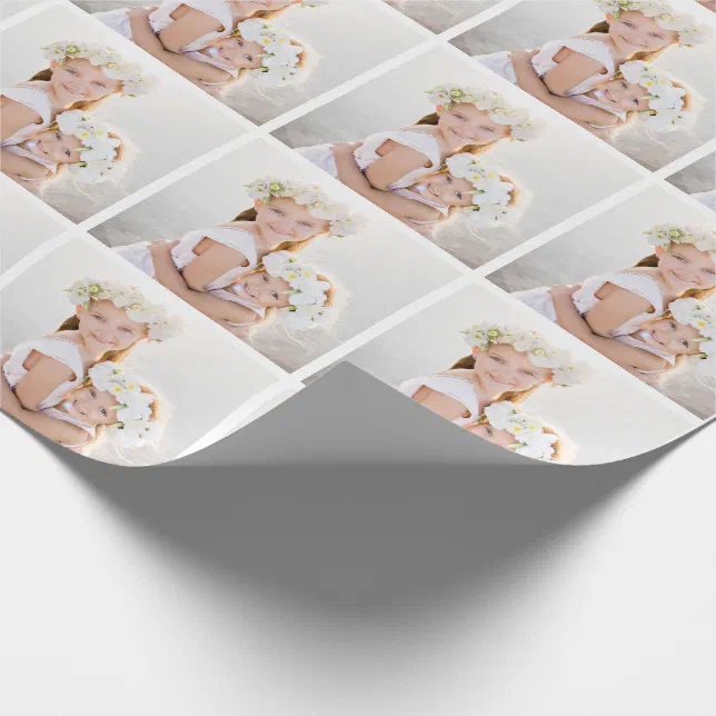 Simple and Trendy Photo Wrapping Paper | Zazzle