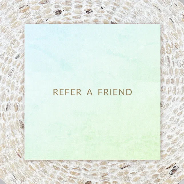 Simple Aqua Green Customer Referral | Zazzle