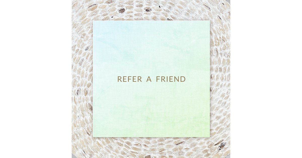Simple Aqua Green Customer Referral | Zazzle