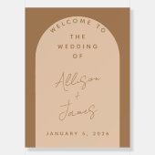 Simple Arch Typography Script Wedding Welcome Foam Board | Zazzle