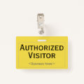 Simple "Authorized Visitor" Badge | Zazzle