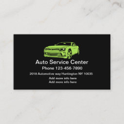 Simple Auto Repair Center Design Business Card | Zazzle