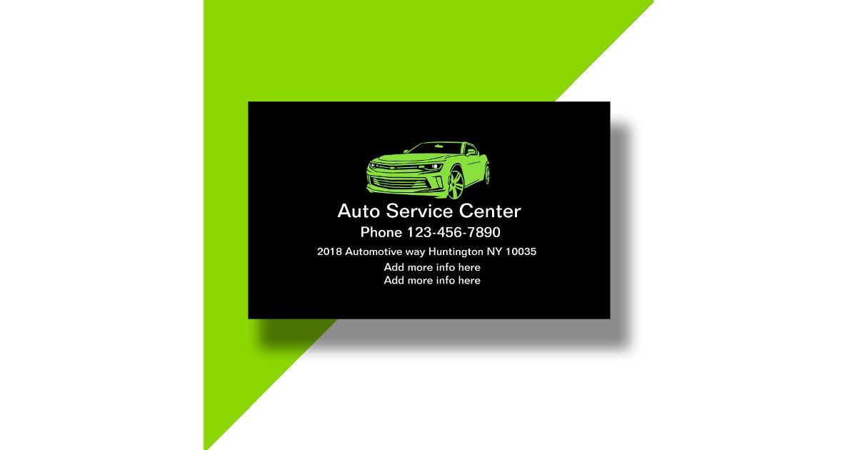 Simple Auto Repair Center Design Business Card | Zazzle