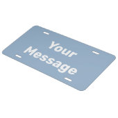 Simple Baby Blue and White Text Template License Plate | Zazzle