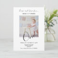 Simple Baby Turning One First Birthday Photo Invitation | Zazzle