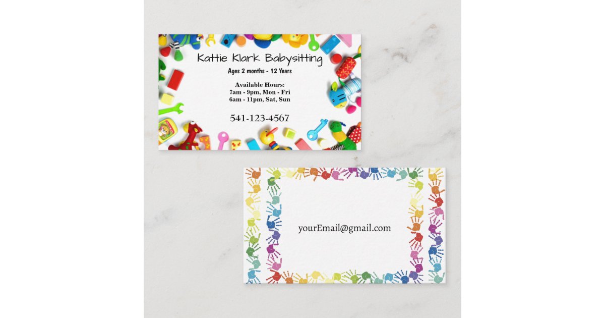 Simple Babysitting Business Cards | Zazzle