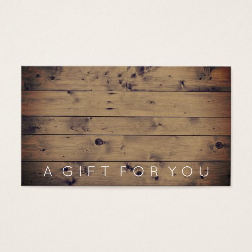 Simple Barn Wood | Rustic Gift Card Certificate | Zazzle