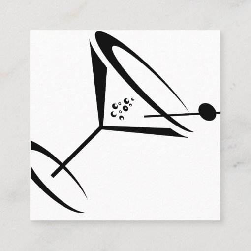 Simple Bartender Profile Square Business Card | Zazzle
