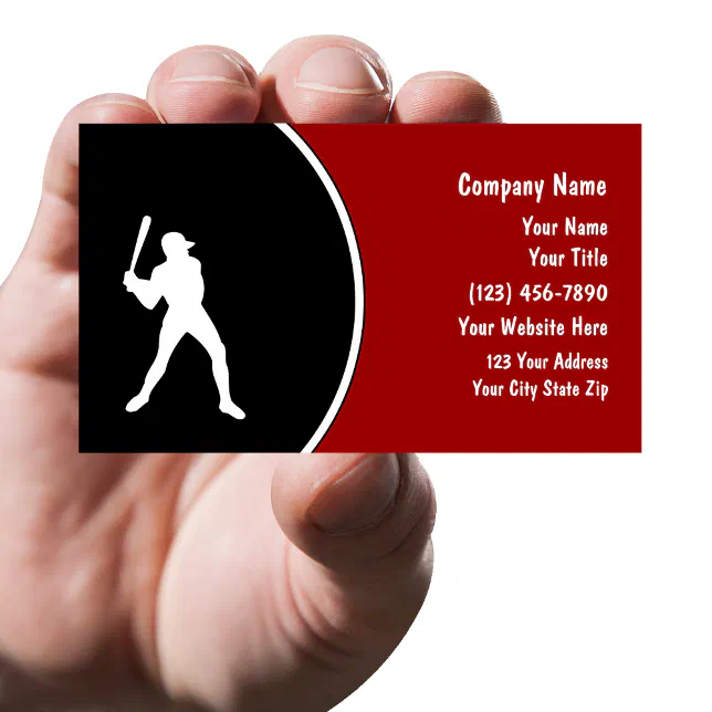 Simple Baseball Business Cards | Zazzle