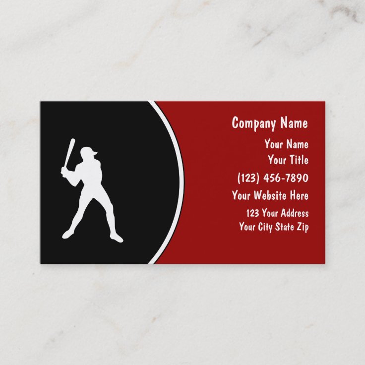 Simple Baseball Business Cards | Zazzle
