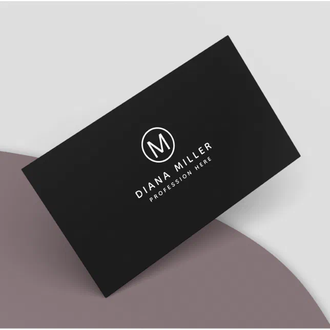 Simple Basic Black Business Card | Zazzle