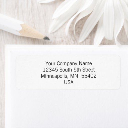 Simple & Basic Custom Return Address Labels | Zazzle