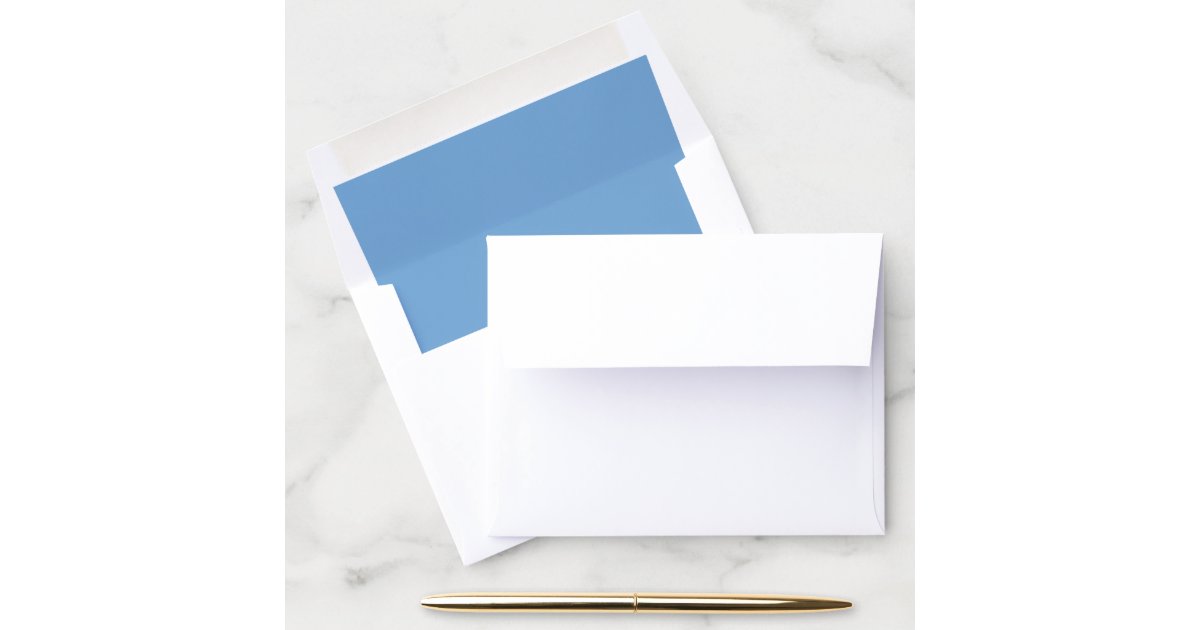 Simple Basic Minimalist Classic Modern Dusty Blue Envelope Liner | Zazzle