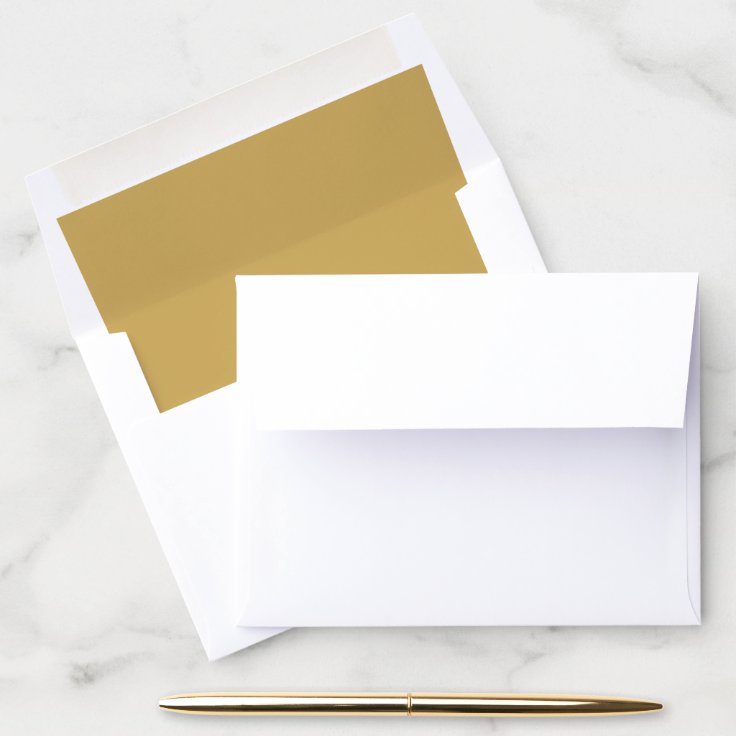 Simple Basic Minimalist Classic Professional Gold Envelope Liner | Zazzle
