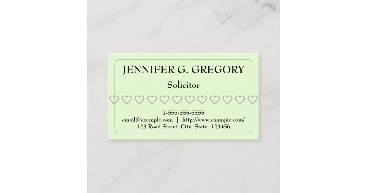 Simple & Basic Solicitor Business Card | Zazzle