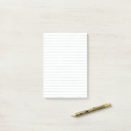 Simple basic white lined paper post-it notes | Zazzle