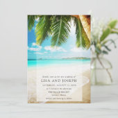 Simple Beach Destination Wedding Invitation | Zazzle