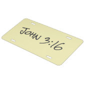 Simple Bible Verse Reference Typography Christian License Plate | Zazzle