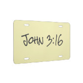 Simple Bible Verse Reference Typography Christian License Plate | Zazzle