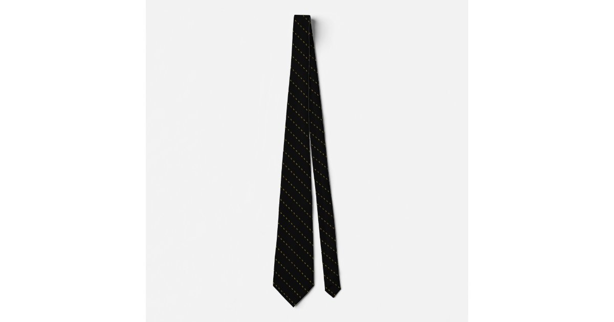 Simple Black and Gold Triangles Diagonal Pattern Neck Tie | Zazzle