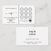 Simple Black and White Business Logo Loyalty Card | Zazzle