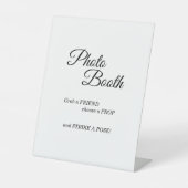 Simple Black and White Calligraphy Photo Booth Pedestal Sign | Zazzle