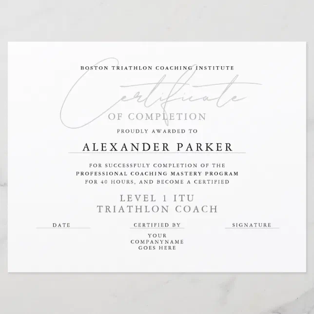 Simple Black And White Certificate Graduation | Zazzle