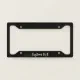 Simple Black and White Cursive Script Text License Plate Frame | Zazzle