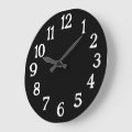 Simple Black and White Normal Clock | Zazzle
