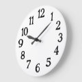 Simple Black and White Normal Clock | Zazzle
