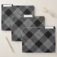 Simple Black And White Plaid File Folder | Zazzle