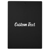 Simple Black and White Script Text Template Clipboard | Zazzle