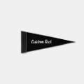 Simple Black and White Script Text Template Pennant Flag | Zazzle