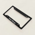 Simple Black and White Script Write Message License Plate Frame | Zazzle
