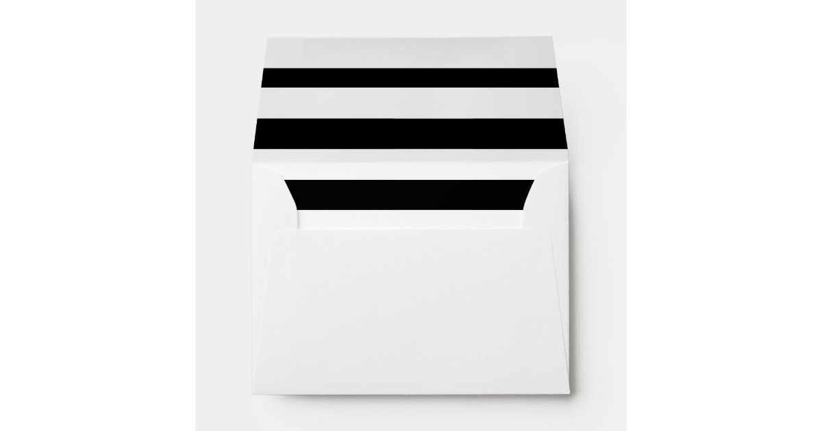 Simple Black and White Stripes Inner Envelope | Zazzle.com