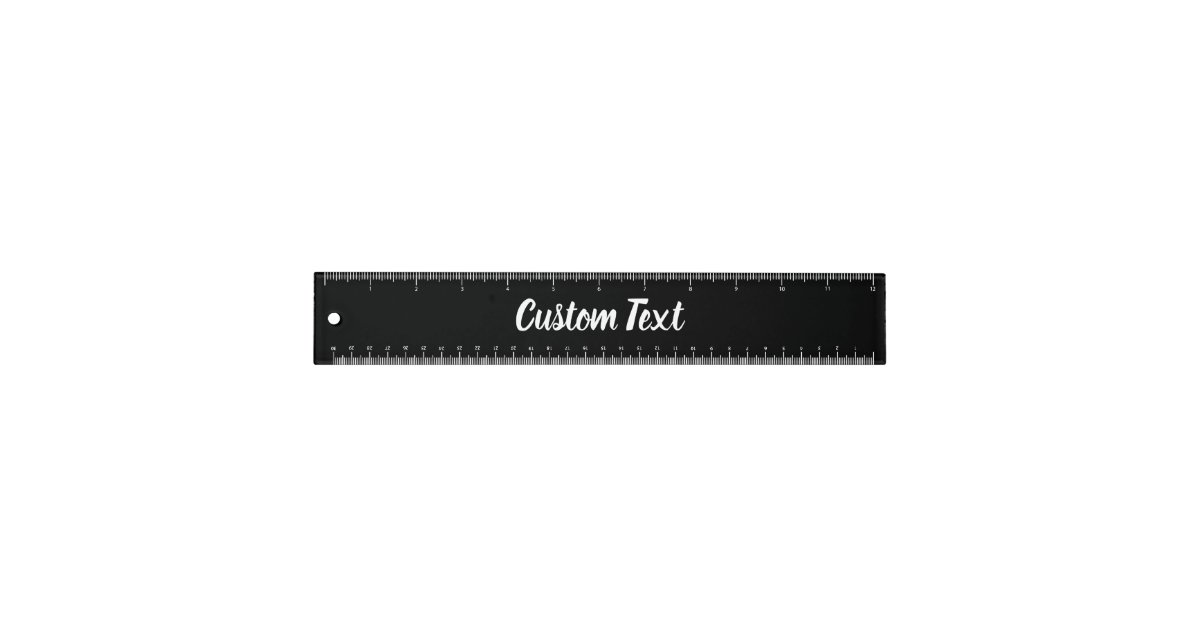 Simple Black and White Text Script Template Ruler | Zazzle