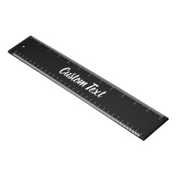 Simple Black and White Text Script Template Ruler | Zazzle