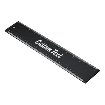 Simple Black and White Text Script Template Ruler | Zazzle