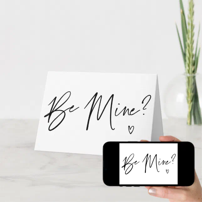 Simple Black and White Valentines Day Heart Card | Zazzle