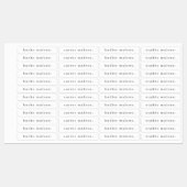 Simple Black and White Waterproof Name Labels | Zazzle