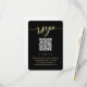 Simple Black and White Wedding RSVP with QR Code | Zazzle
