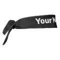 Simple Black and White Your Message Template Tie Headband | Zazzle