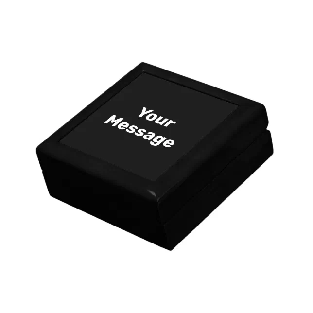 Simple Black and White Your Message Text Template Gift Box | Zazzle