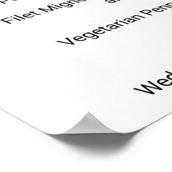 Simple Black Calligraphy Dinner Menu Sign | Zazzle